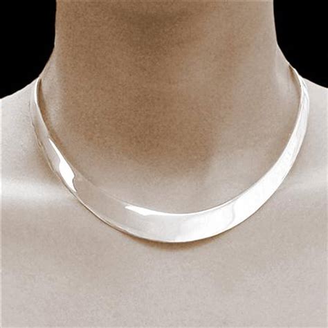 Solid Chunky Silver Choker Necklace Otis Jaxon Jewellery