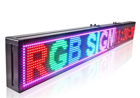 Led Panel Display 7 Colors Programmable 100 Cm X 15 Cm Cool Mania