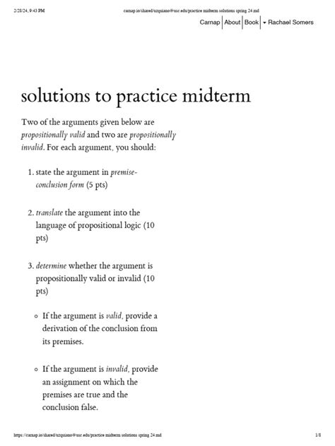 Midterm Logic Solutions Pdf