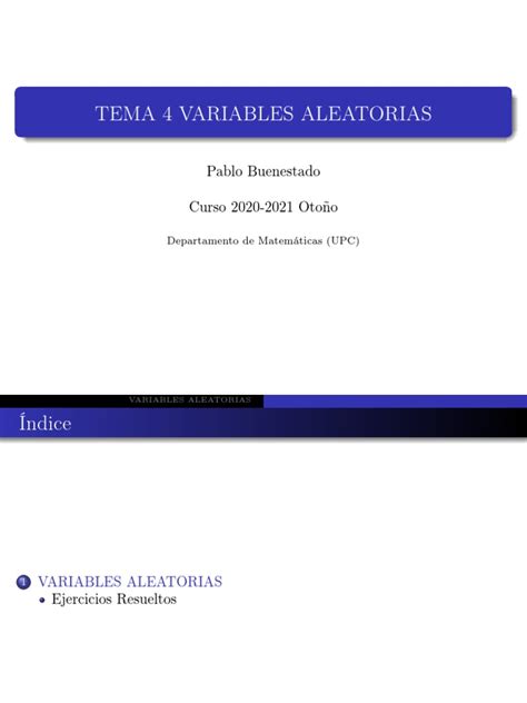 5 Ejercicios Resueltos Variables Aleatorias Pdf