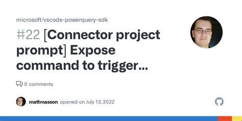 Connector Project Prompt Expose Command To Trigger Generation Of Project Settings · Issue 22