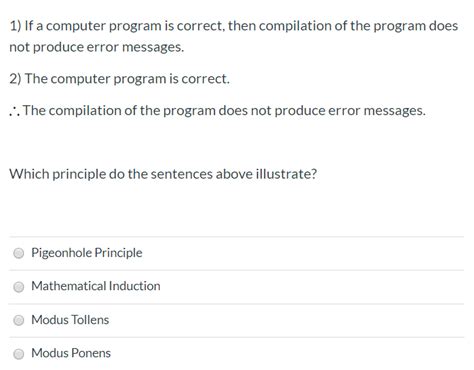 Solved 1 If A Computer Program Is Correct Then Compilation