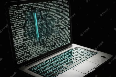 Premium Photo Ai Generated Hacker Laptop With Binary Computer Code
