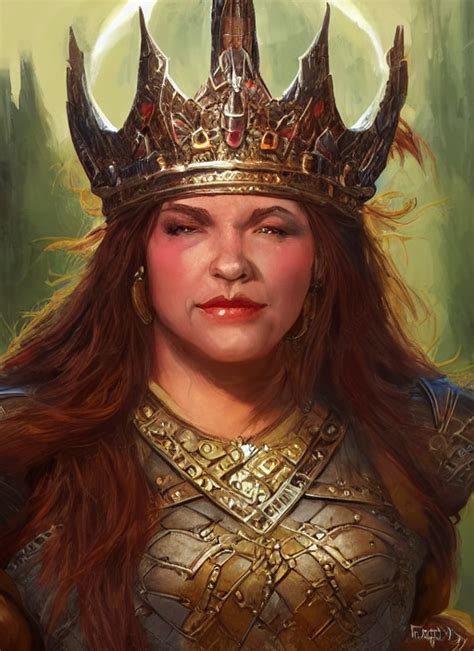 Krea Ai Dwarven Queen Wearing A Crown Ultra Detailed Fant