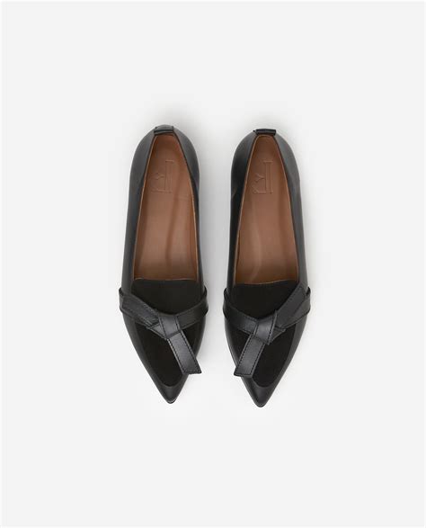Ally Leather Suede Black Loafer Flattered