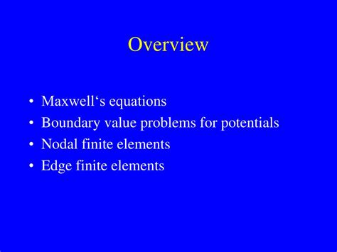 Ppt Finite Elements In Electromagnetics 1 Introduction Powerpoint Presentation Id1704290