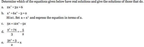 Solved Determine Which Of The Equations Given Below Have Chegg