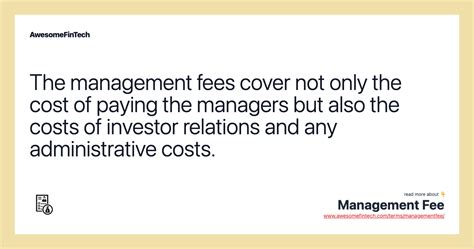 Management Fee AwesomeFinTech Blog