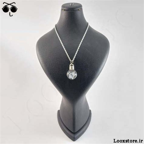 گردنبند گوی شیشه ای مدل دلفین اکسسوری لوکس استور