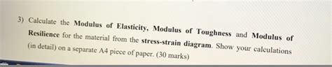 Solved 3 Calculate The Modulus Of Elasticity Modulus Of Chegg Com