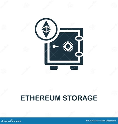 Ethereum Storage Icon Monochrome Style Design From Crypto Currency Icon Collection Ui Pixel