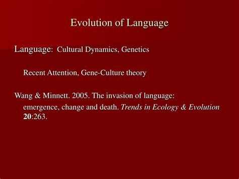 Ppt Evolution Of Language Powerpoint Presentation Free Download Id