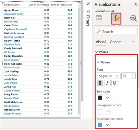 Power Bi Add Alternative Row Colors To The Table Geeksforgeeks