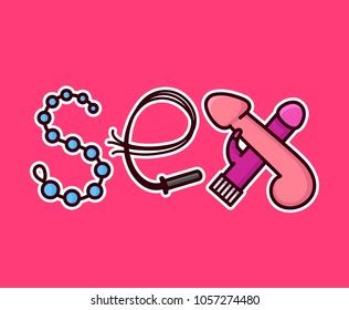 Sex Shop Logo Design Sex Letters Stock Illustration
