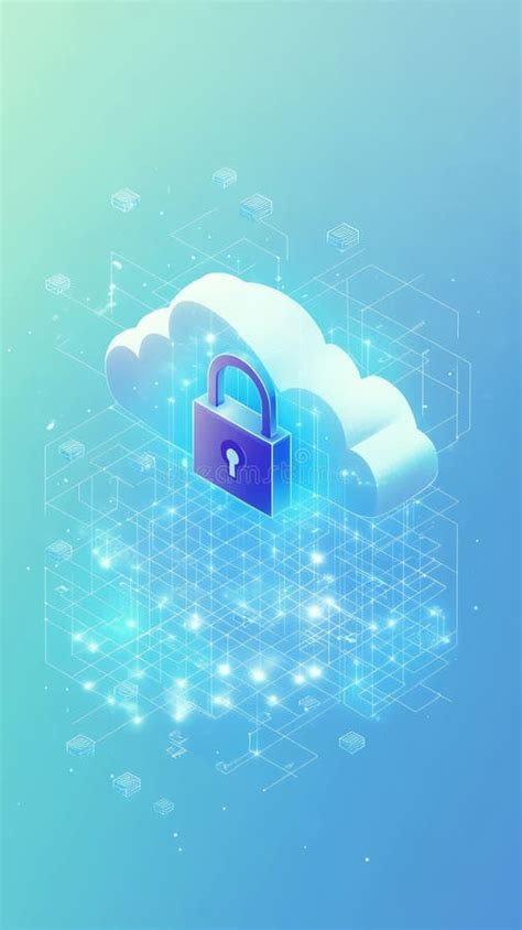 Abstract Design With Multiple Shields And Lock Icons Representing Cyber Security Symbolizes