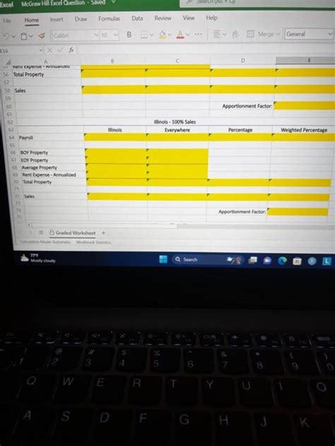 Excel Mcgraw Hill Excel Question Saved File Home