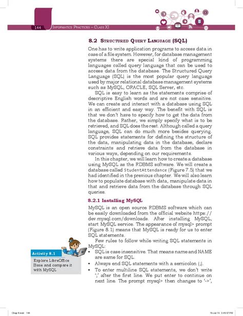 Ncert Book Class 11 Informatics Practices Chapter 8 Introduction To