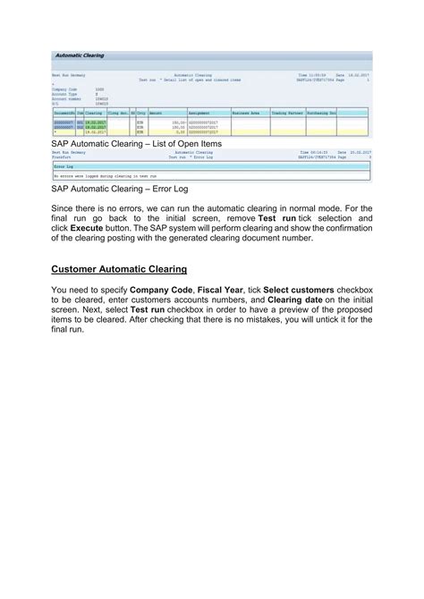 Sap Open Item Clearing Process Useful For End Users Docx