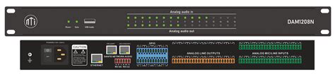 Dam1208n 12进8出网络音频dsp处理器