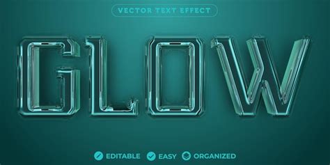 Premium Vector Glow Text Effectfully Editable Font Text Effect