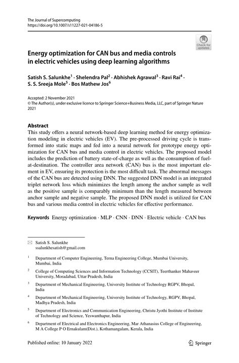 Pdf Energy Optimization For Can Bus And Media Controls In Electric