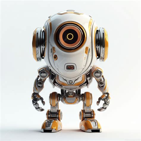 Premium Ai Image Cute Artificial Intelligence Robot Isolated On White