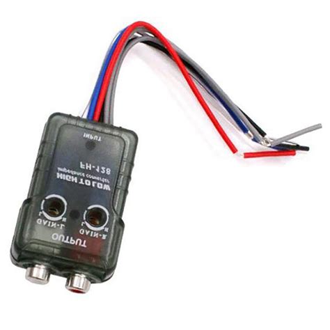 X High Level Speaker Signal To Low Level RCA Adapter Car Audio High To Low Subwoofer Audio