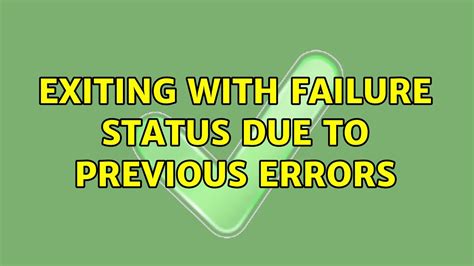 Tar Exiting With Failure Status Due To Previous Errors Solutions YouTube