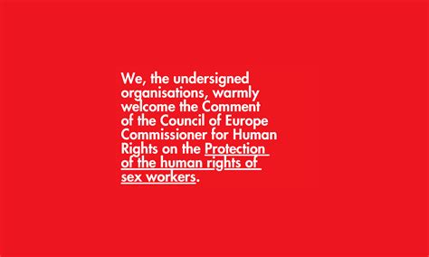 Joint Statement Open Letter Supporting Coe Commissioners Commentary On Human Rights Of Sex