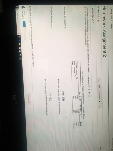 Homework Assignment 2 Score 0 Of 1 Pt Exercise 2 3