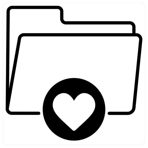 Favorite Folder Icon Concept In Black Duo Line Color 55319464 Vector Art At Vecteezy