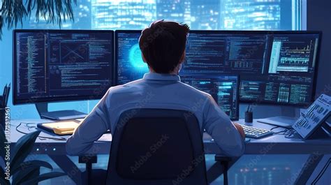 An Engineer Writing Firmware For A New Computer With Debugging Tools