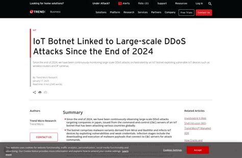 Cyberbrief On Linkedin Ddos Iot Cybersecurity Botnet Staysafeonline