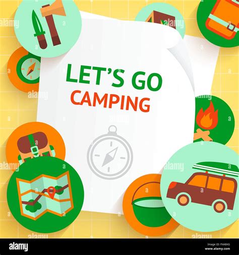 Camping Background Template Stock Vector Image And Art Alamy