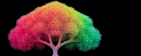Fractal Miracle Tree Of Pythagoras Showcasing Vibrant Geometric Design