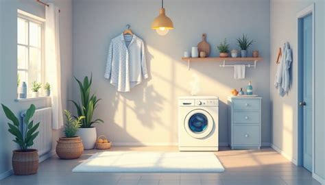 Free Sunlit Laundry Corner Image Laundry Minimal Sunlight