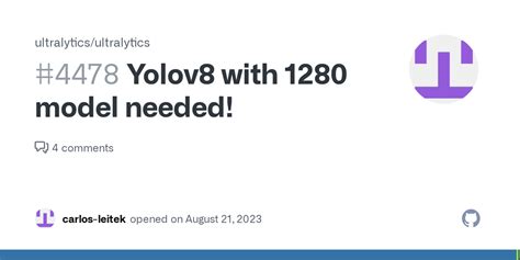 Yolov8 With 1280 Model Needed · Issue 4478 · Ultralyticsultralytics
