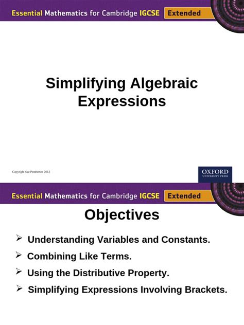 Simplifying Expressions Pdf