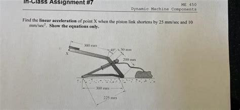Solved In Class Assignment Find The Linear Acceleration Chegg