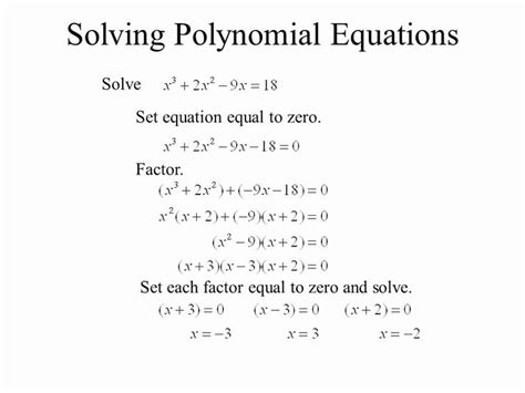 Solving Polynomial Equations Worksheet Answers Elegant Factoring Polynomials Worksheet With