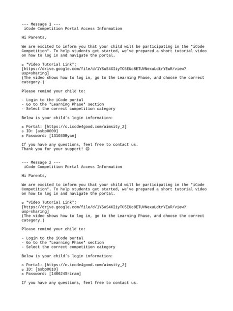 Icodeportalmessages Pdf Login Identity Document