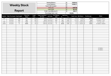 Weekly Report Example Free Report Examples