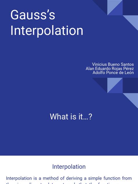 Gausss Interpolation Pdf