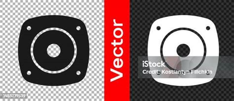 투명 한 배경에 격리 된 블랙 스테레오 스피커 아이콘 사운드 시스템 스피커 음악 아이콘입니다 음악 기둥 스피커베이스 장비 벡터 개념에 대한 스톡 벡터 아트 및 기타 이미지