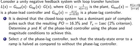 Solved Consider A Unity Negative Feedback System With Loop