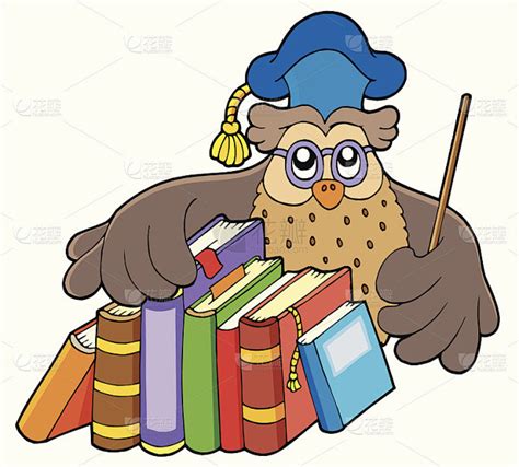 猫头鹰老师拿着书