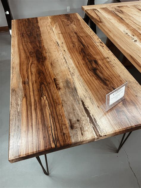 Pecan Wood Slab Table Live Edge Pecan Coffee Table Epoch