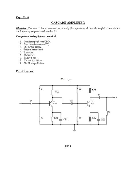 Cascade Amplifier Pdf Amplifier Electrical Circuits