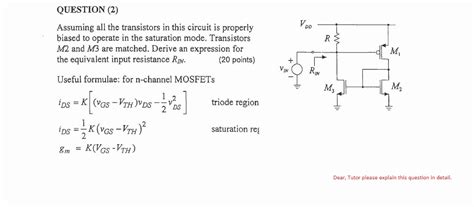 Solved Assuming All The Transistors In This Circuit Is