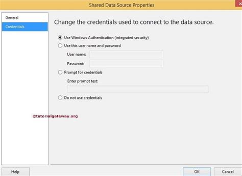 Creating Ssrs Shared Data Source